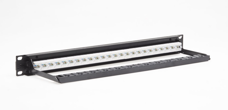 4Cabling 006.004.0002 | 24 Port Cat 6 Rackmount Patch Panel 1RU