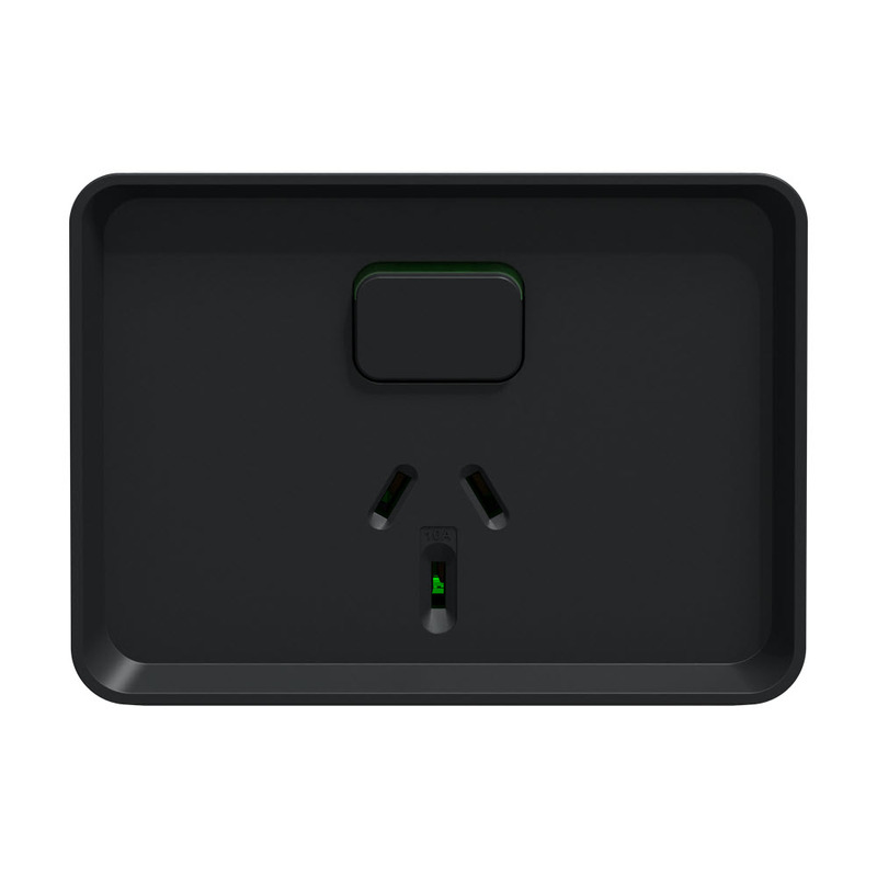 CLIPSAL Iconic O3015-BK | Single Weatherproof Power Point 10amp | Black ...