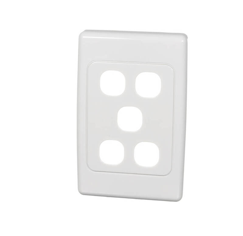 Clipsal 2035VH-WE | 5 Gang Grid And Surround 2000 Series White