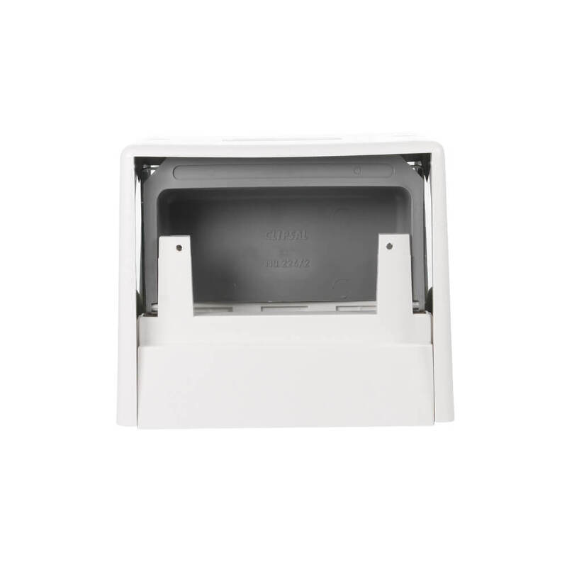 Clipsal 224-1-WE | Floor Outlet Housing | Suits 2 Standard Size Plates ...