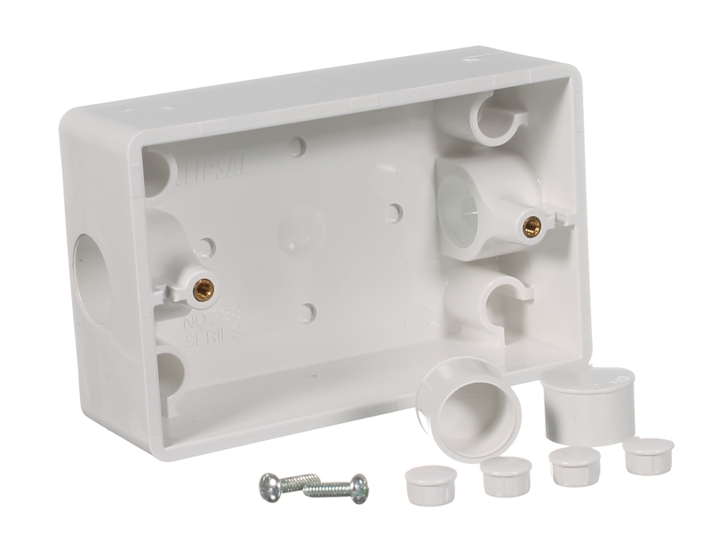 Clipsal 238-WE | Solid Mounting Block 38MM Deep | White