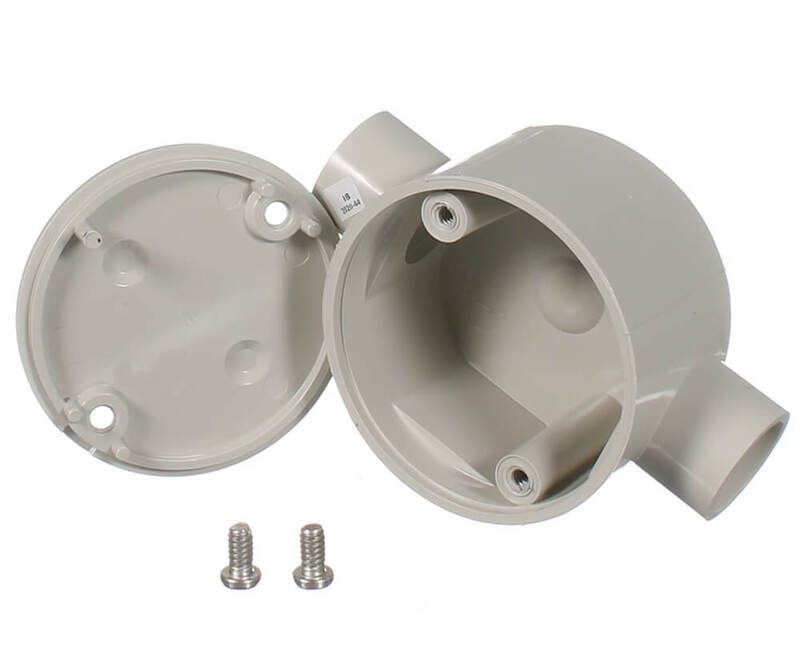 Clipsal 240-20-2-GY | 2 Way 20mm Round Shallow Junction Box