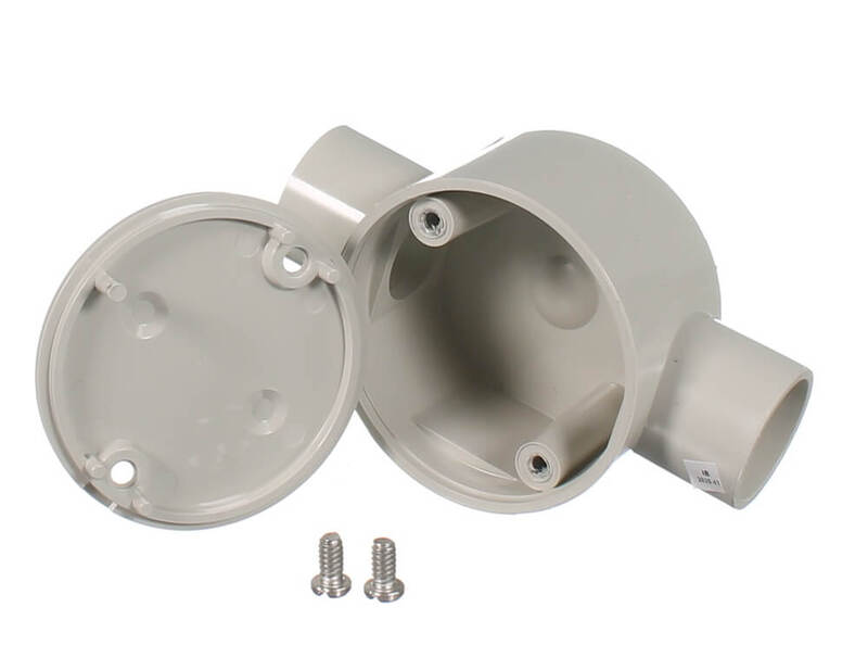 Clipsal 240-25-2-GY | 2 Way 25mm Round Shallow Junction Box