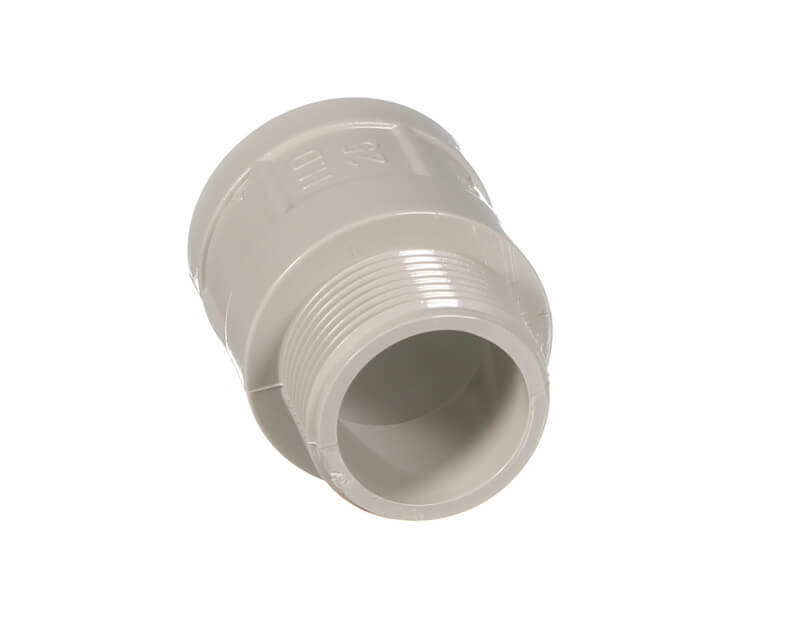 Clipsal 263-25-GY | 25mm Plain to Screwed PVC Conduit Male Coupling
