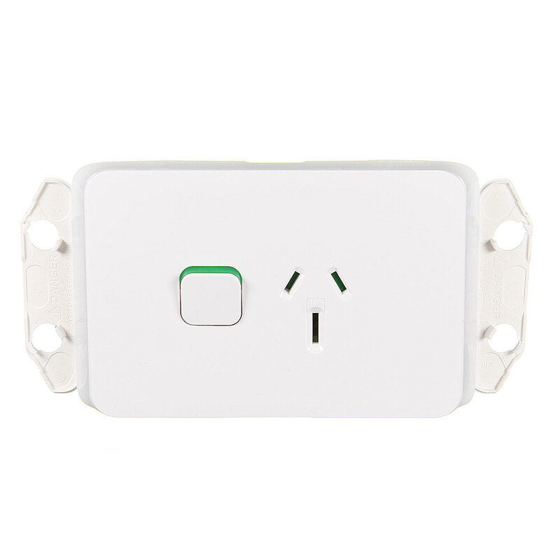Clipsal Iconic 3015/15-VW | Single 15A Power Point | Vivid White | GPO ...
