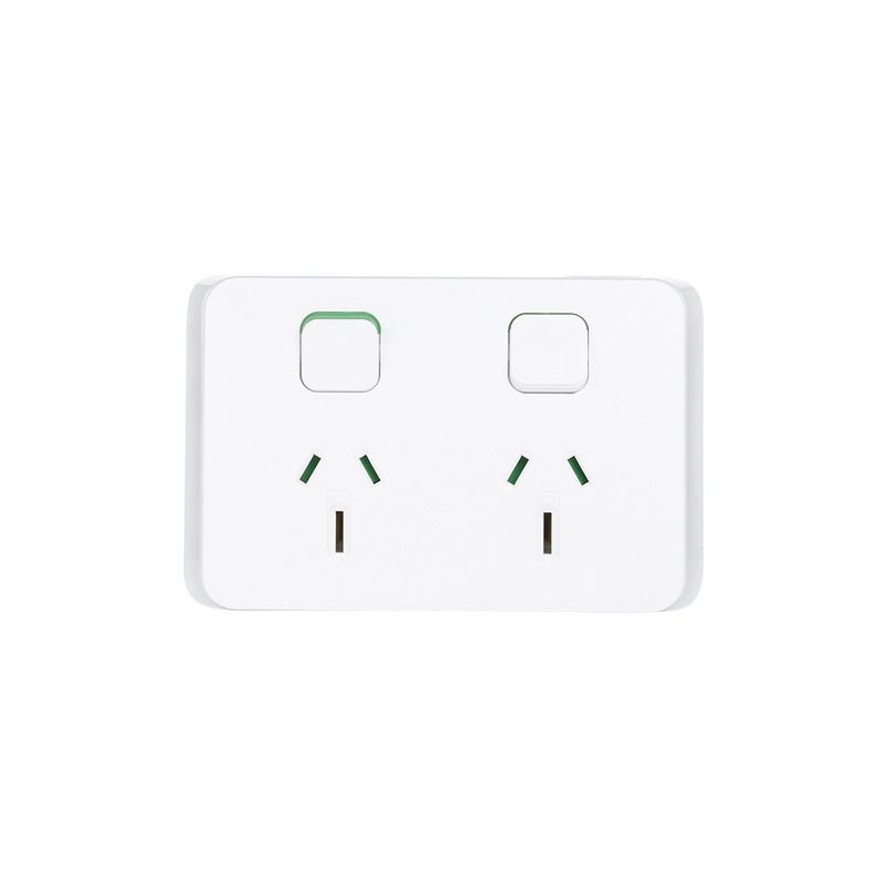 Clipsal Iconic 3025/15-VW | 15Amp Double Power Point GPO 250v | Vivid White