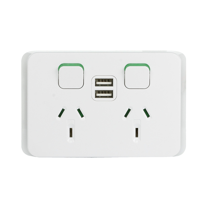 Clipsal Iconic 3025USB2-VW | Double Power Point With Dual 2.1Amp USB ...