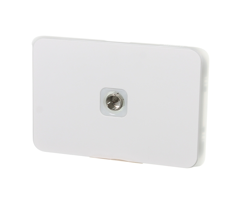 Clipsal Iconic 3041VTV75F-VW | Coaxial Outlet Pal To F-Type Vivid White