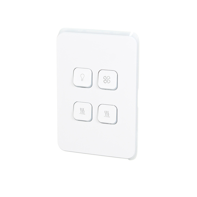 Clipsal Iconic 3044VA-Heat-Fan-Light VW | 4 Gang complete switch 10Amp ...