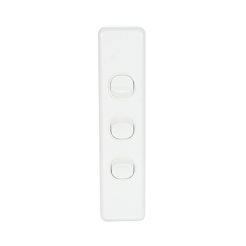 NLS 30596 | 3 Gang Architrave Switch 10amp 250v White