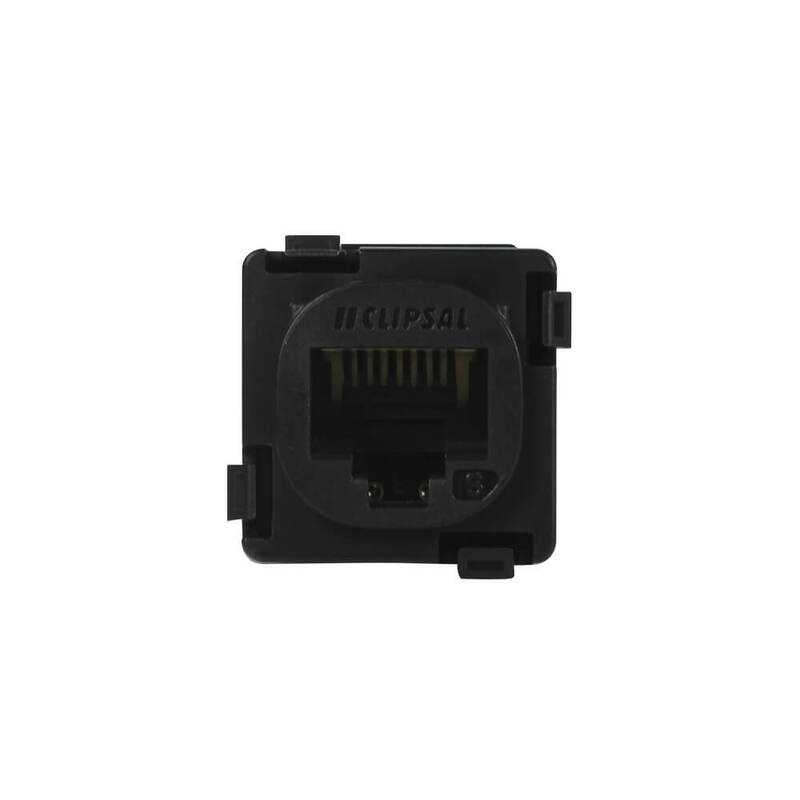 Clipsal 30RJ45SMA6C-BK | Category 6E 'Data' Mech Computer/Communication ...