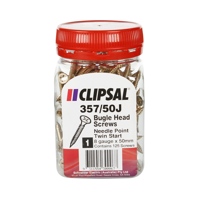 Clipsal 357/50J | Self Drilling Point Bugle Head Screws 8G x 50mm | Qty ...