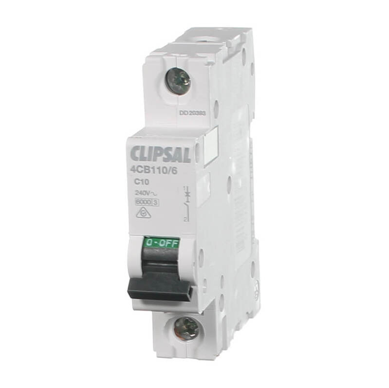 CLIPSAL 4CB110/6 | 10amp Single Pole 6kA Circuit Breaker C Curve