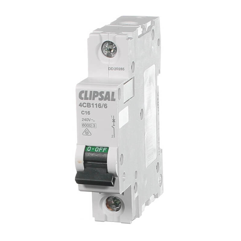 CLIPSAL 4CB116-6 | 16amp Single Pole 6kA Circuit Breaker C Curve