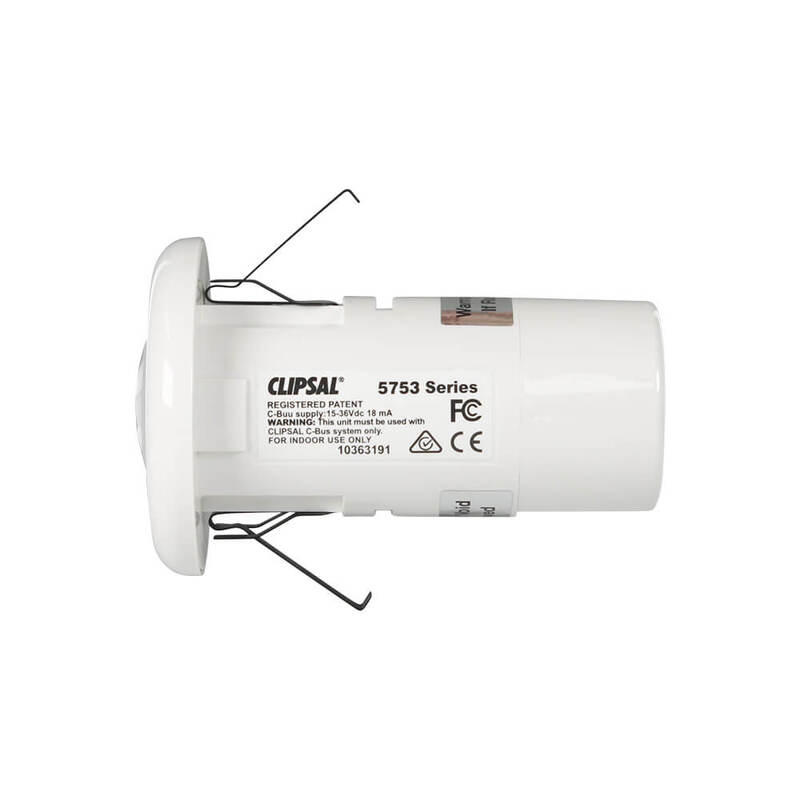 Clipsal 5753L Indoor Ceiling 360° PIR Motion Sensor for C-Bus Systems ...