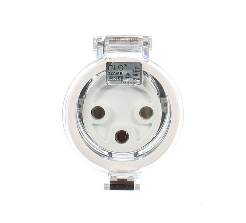 NLS 66SCS332 | 3 Round Pin 32Amp Extension Socket IP66 Rated SCO3P32R