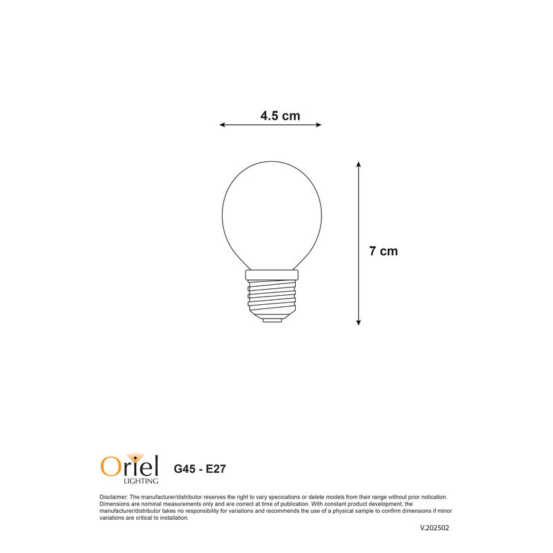 Allume A-LED-22104227 | Retrofit 4W LED Filament Lamp | G45 E27 2700K