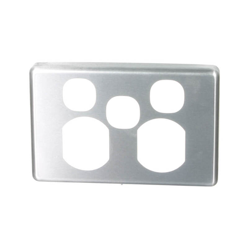 Clipsal C2025XC-BA | Double Power Point with Extra Switch Brushed ...