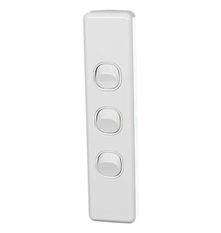 Clipsal Classic C2033A-WE | 3 Gang Architrave switch 10 Amp White