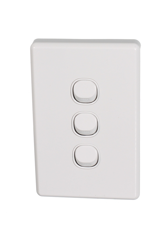 Clipsal Classic Switch C2033VA | 3 Gang Switch 10Amp 250v | White