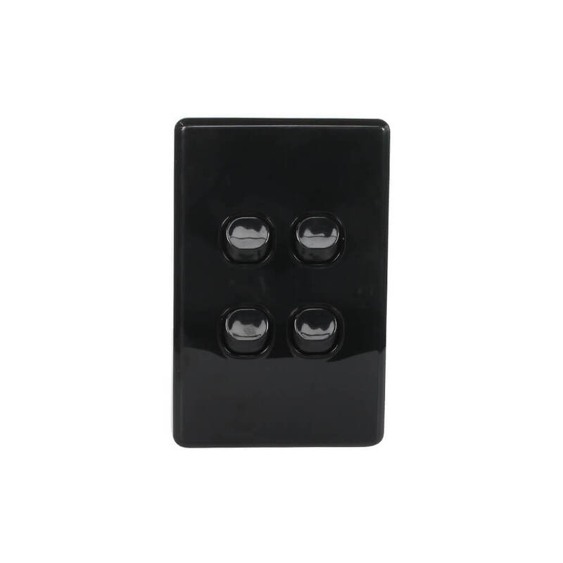 Clipsal C2034VABK | C2000 Series 4 Gang Switch 10A | Black