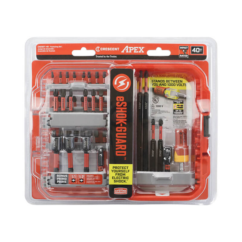 Crescent CAESET-40 | eSHOK-GUARD™ 40 Piece alphaCASE™ Set 1000V