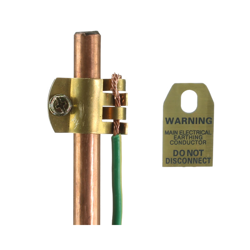 UTILUX ER1314WC10 | 1.4m Earth stake, clamp and Warning Tag (10 Pack) - Utilux