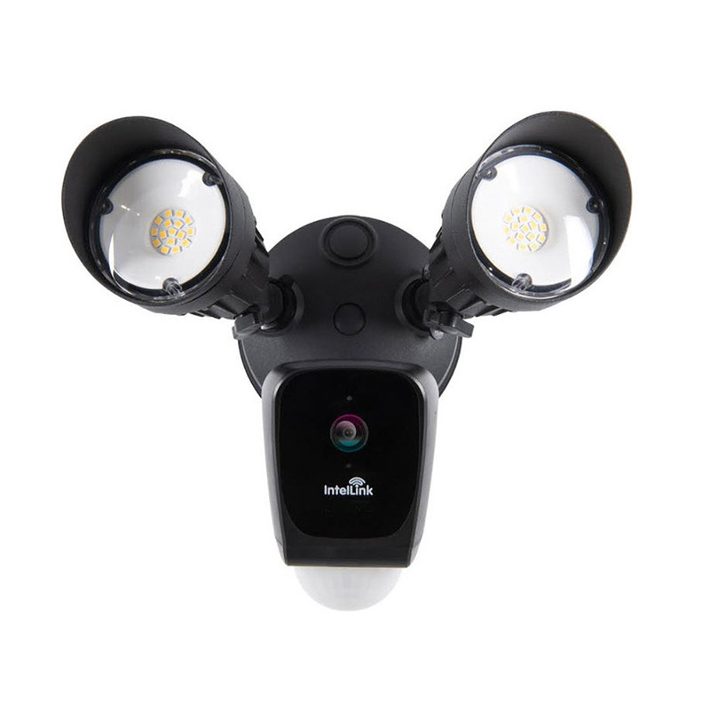 IntelLink INT1FLCAM-B | Security Floodlight Camera with Smart Phone App