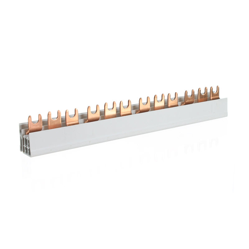 Hager KDN380A | 12 Pole 3 Phase Fork Style Insulated Busbar 80A 16mm²