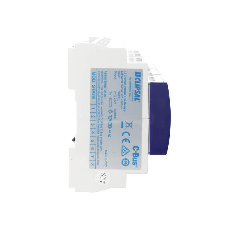 Clipsal Schneider L5512RVF | C-Bus 12 Channel Voltage Free Relay DIN ...