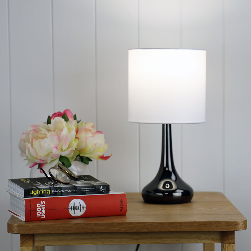 Lighting Factory LF9205GM | Lola On & Off Touch Lamp | Gunmetal