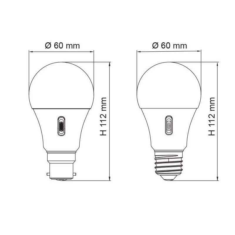 SAL LGS14TC-E27D | 12W ES GLS LED Lamp | Tri Colour 2.7K/4K/6K | Dimmable