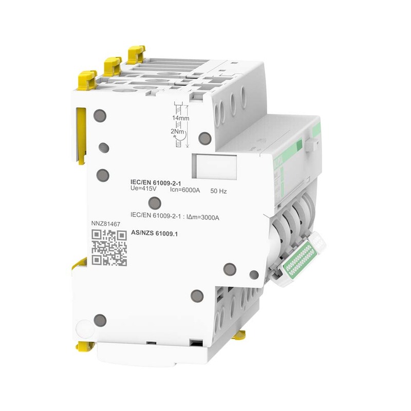 Clipsal MX9R3540 | 40A MAX9 RCBO 3PN C | 30mA Type A