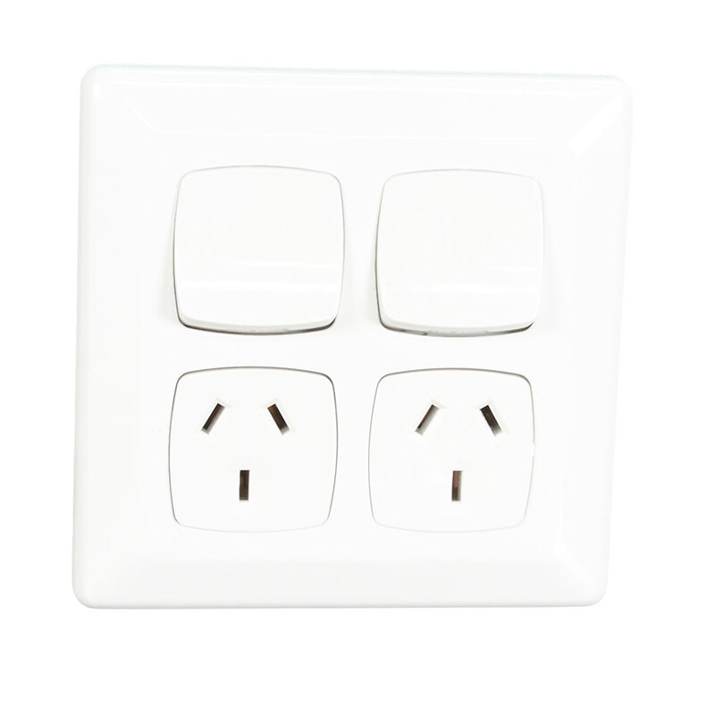 Clipsal P2025/2 | Double power point GPO 10Amp 250v White (P2000 Series ...