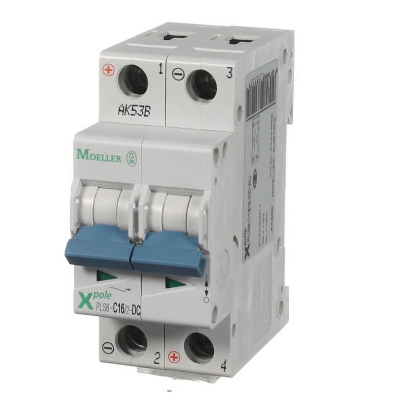 Circuit breaker 2 pole 16 amp 10ka DC RATED | PLS6-C16/2DC