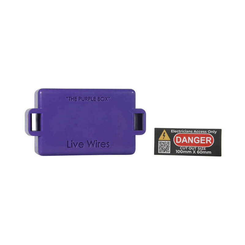 The Purple Box PURPLEBOX-24Buy | Live Wire Cover 100 x 60mm IP4X | 24-Pack