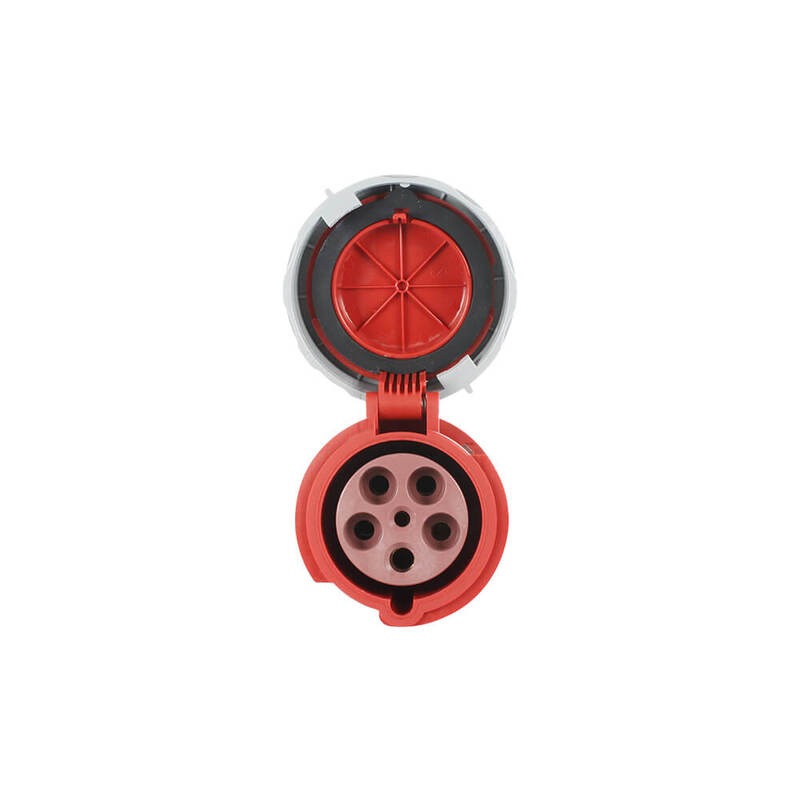 Qixing QX1121 | Extension Socket 3-Phase 63A 400V 5-Pin Round IP67