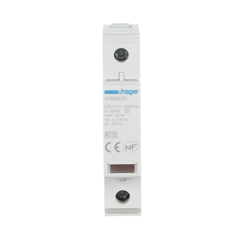 Hager SPB140D | 1 Pole 40kA Surge Protection Device With Replaceable ...