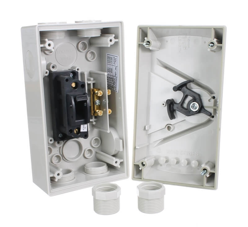 Clipsal WHB140-RG | Weatherproof Isolator 1 Pole 40 amp IP66 - Clipsal ...