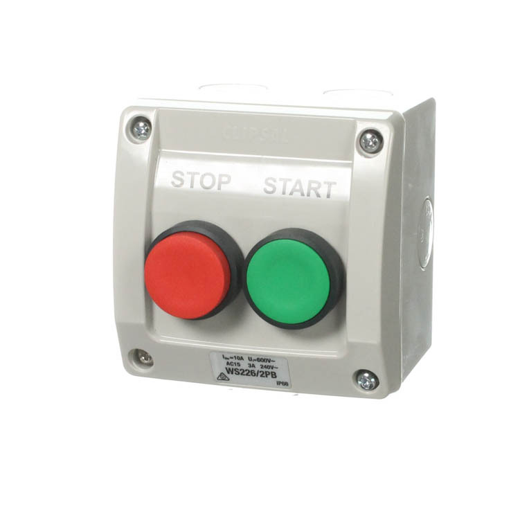 Clipsal WS226/2PB-RG | Push Button Switch Weatherproof 2 Gang Start ...