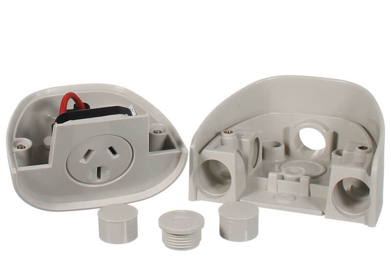 Clipsal WSC227/15-GY | Single Weatherproof GPO 15A IP53 | Grey