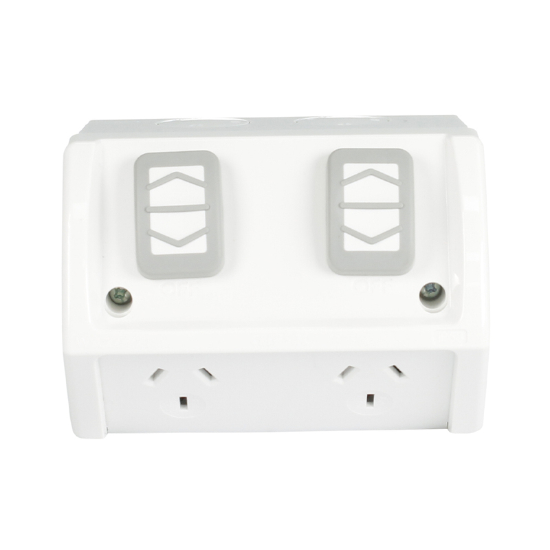 CLIPSAL WSC227/2RW | Double Weatherproof Power Point GPO 10amp 250v ...
