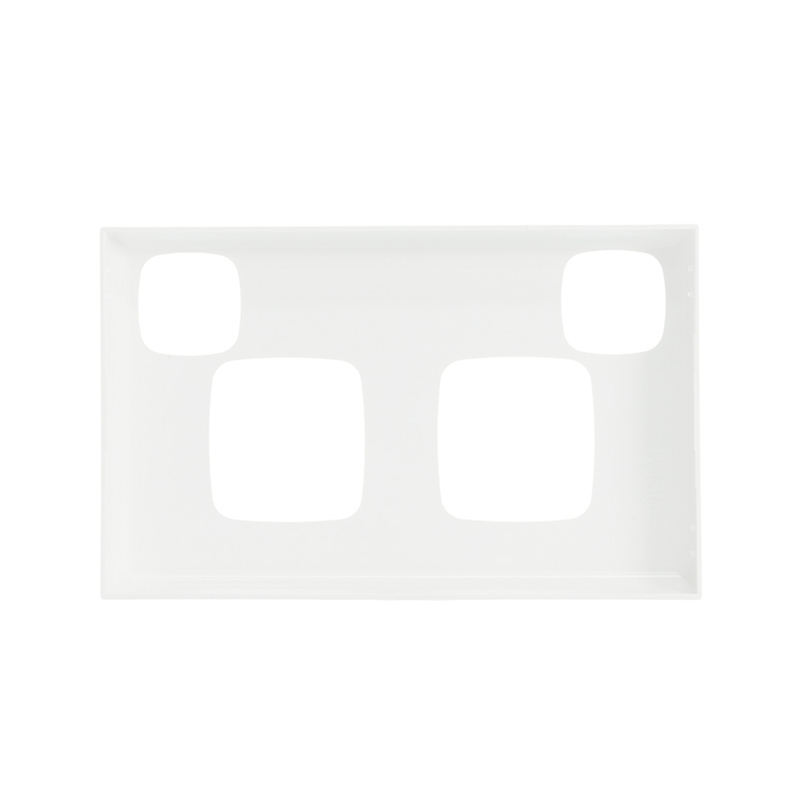 HPM XLP777PLWE | Excel 2 Gang Double PowerPoint Coverplate | White