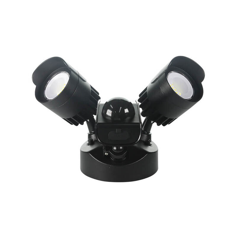 XLED XSPY24WLED Twin Spot Motion Sensor Security Light with Integrated ...