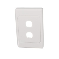 Clipsal 2032VH-WE | 2 Gang Grid And Surround 2000 Series White