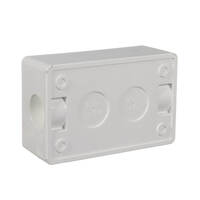CLIPSAL 238/25 | Solid Mounting Block (25mm Entry) | White