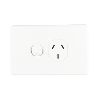 Clipsal C2015WE | Single GPO 10Amp White (Classic Series) C2015-WE