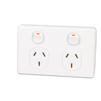 Clipsal C2025D-WE | Double Pole - Double power point GPO 10Amp 250v ...