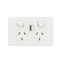 Clipsal C2025USBC-WE | Double Power Point With 1.2A USB White (Classic ...