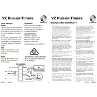 Fantech VZ24C | Run On Timer 24 minute | Time Delay